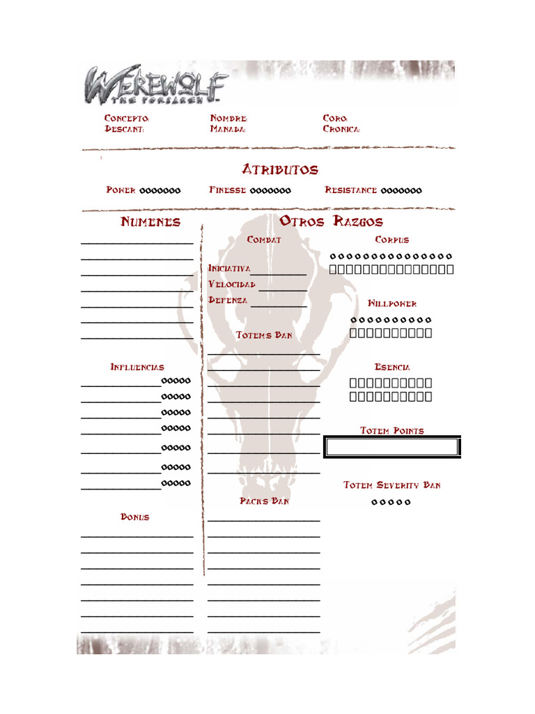 Werewolf The Forsaken - Totem | PDF