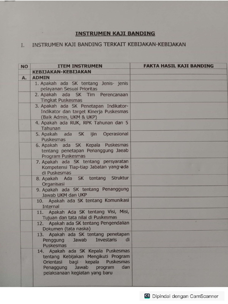 Instrumen Kaji Banding | PDF