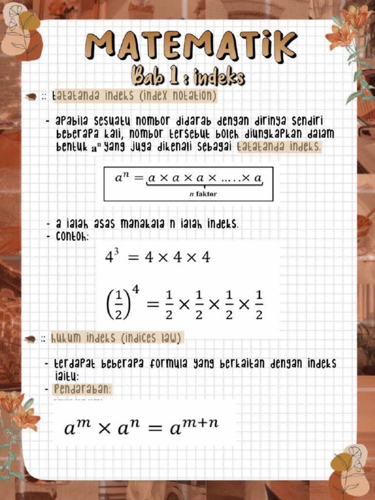 Math F3 - Bab 1 (Index) | PDF