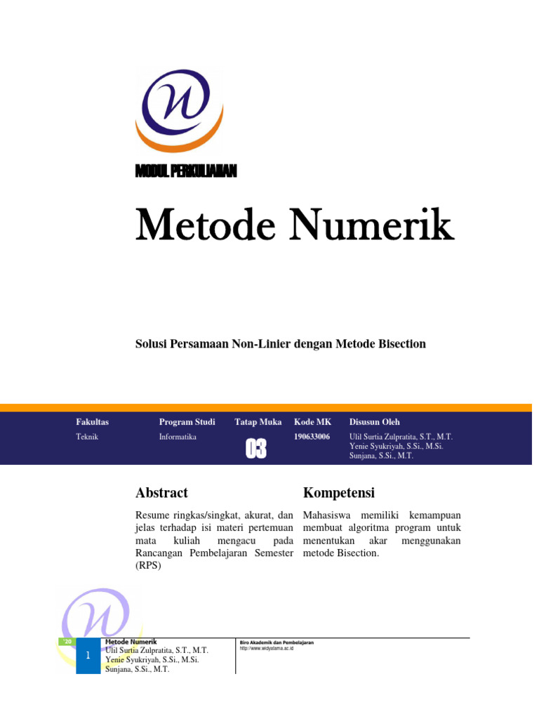 03 - Modul MetNum | PDF