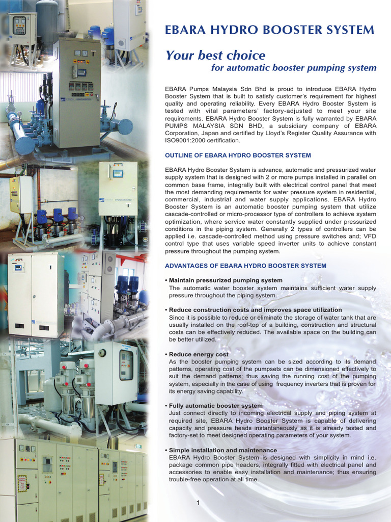 Ebara Hydro Booster | PDF