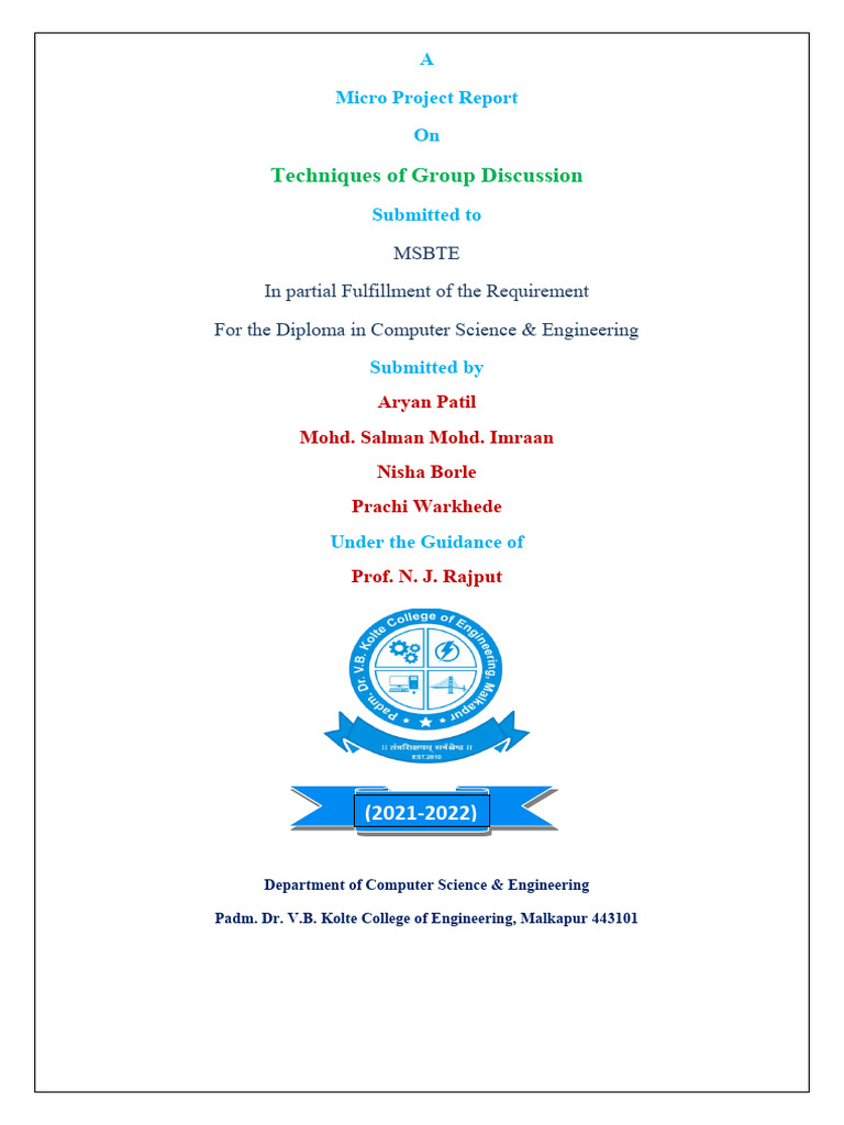 BCC (Report) Microproject | PDF