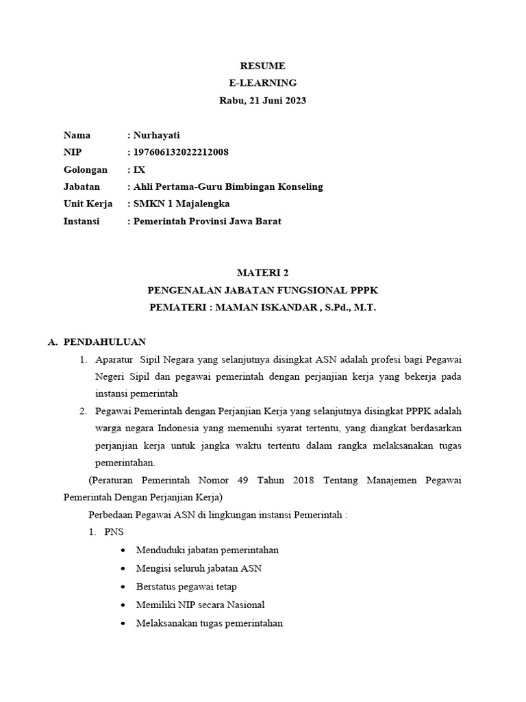 RESUME MATERI 2 - Maman Iskandar | PDF