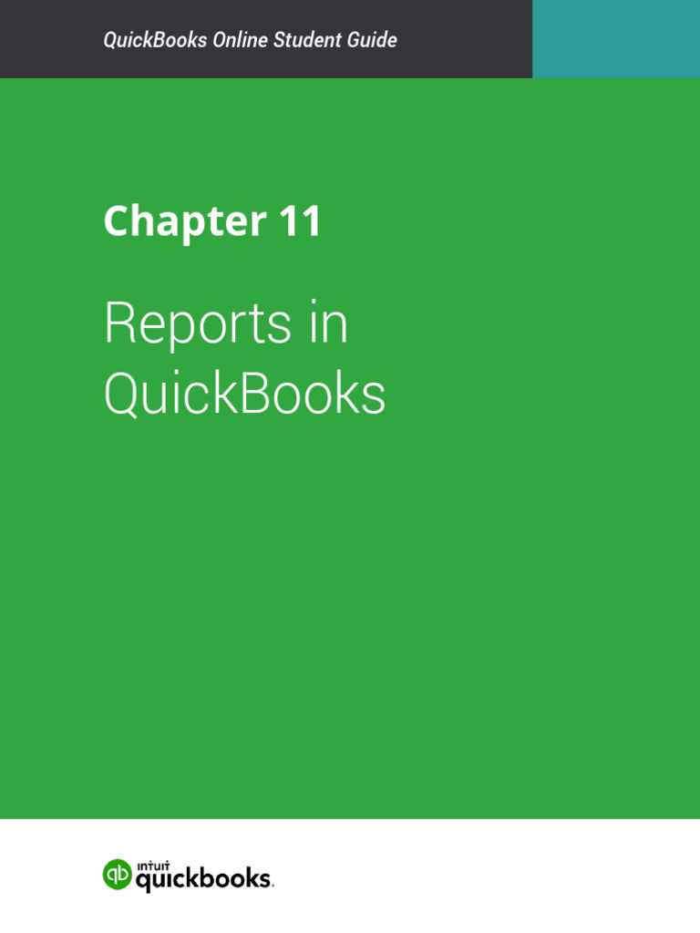 Chapter 11 Reports in QuickBooks | PDF | Income Statement | Balance Sheet