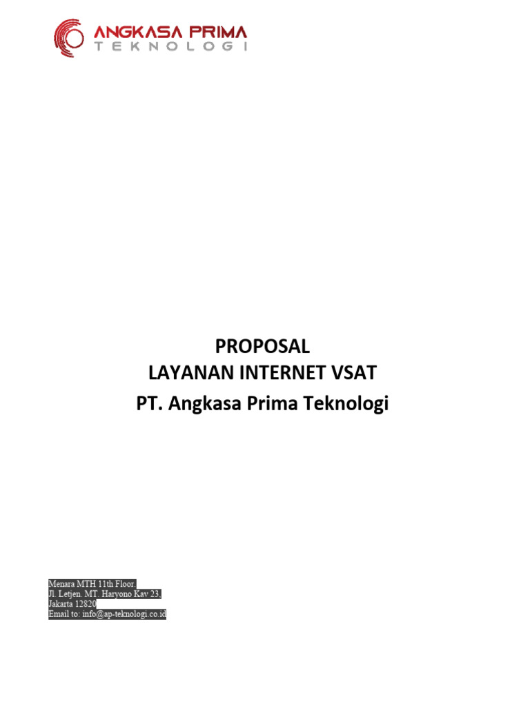 Proposal Internet VSAT Managed Service | PDF