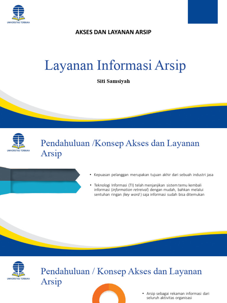 Template PPT UT Baru AKSES DAN LAYANAN ARSIP | PDF