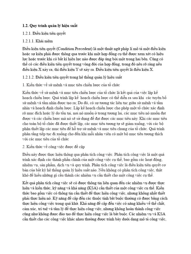 QLHS- điều kiện tiên quyết | PDF