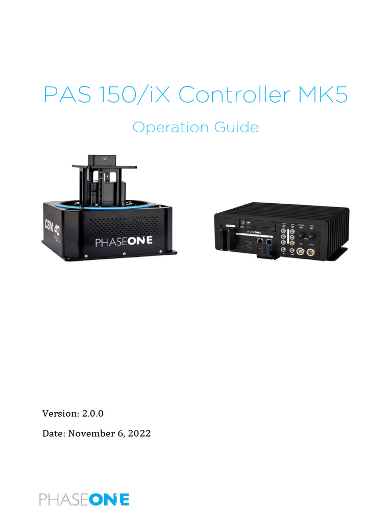 PAS 150 With IX Controller MK5 Operation Guide Rev 2.0.0 | PDF