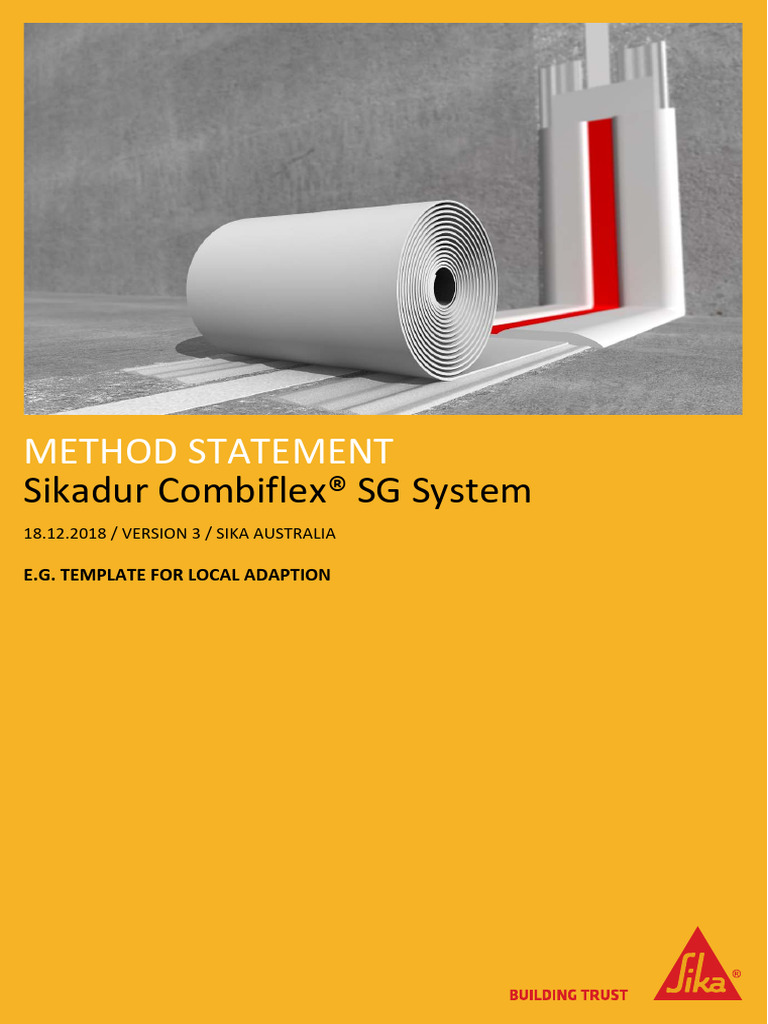 Method Statement Sikadur Combiflex SG System (2018) 5 | PDF