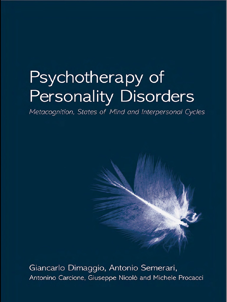 Psychotherapy of Personality Disorders - Metacognition, States of Mind ...