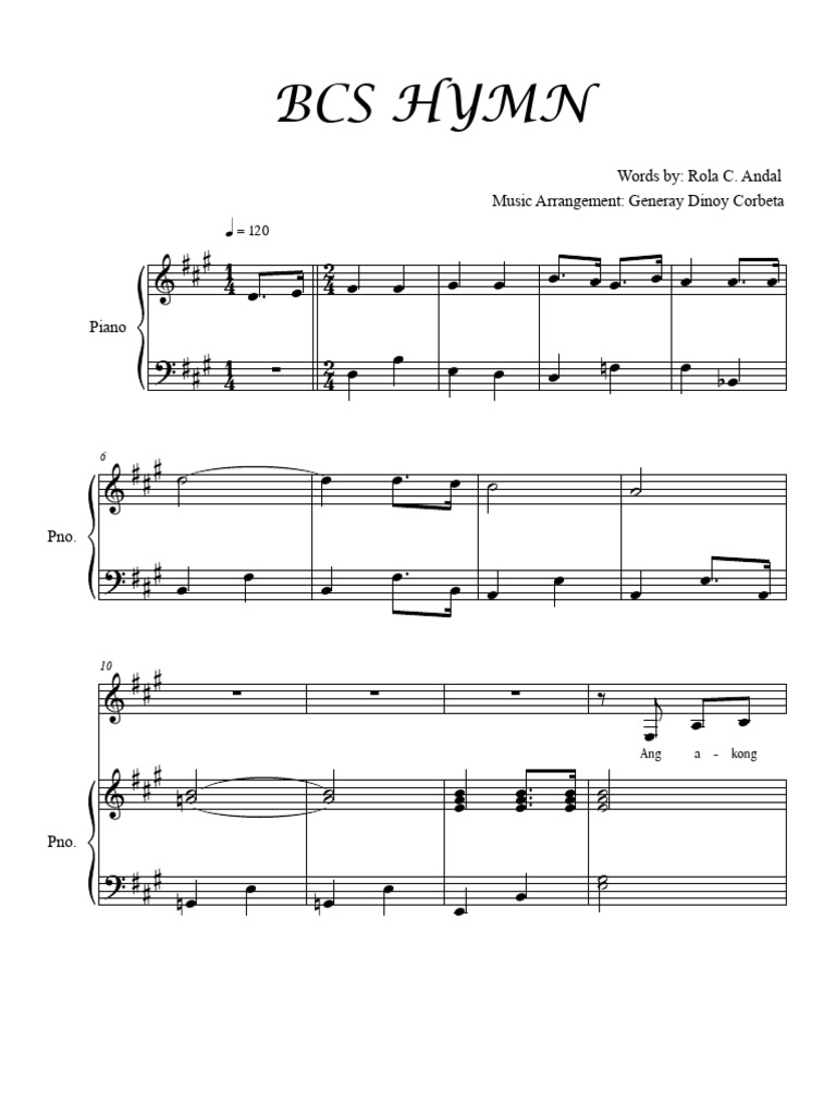 BCS Hymn | PDF BCS Hymn | PDF