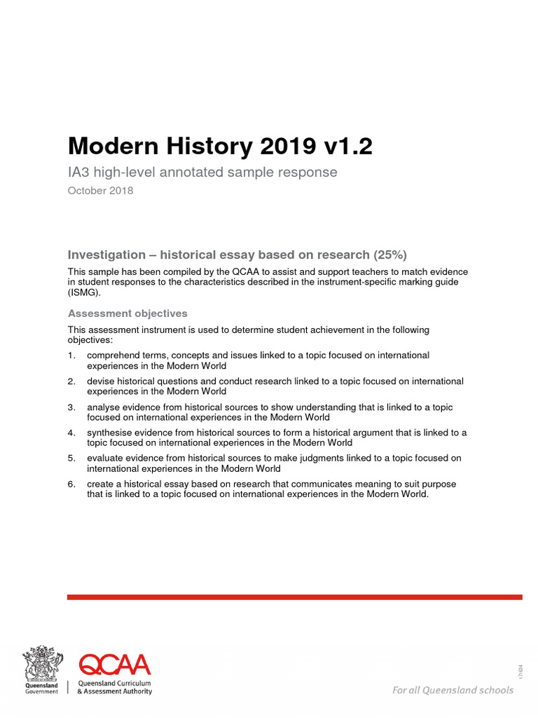 SNR Modern History 19 Unit4 Ia3 Smple | PDF
