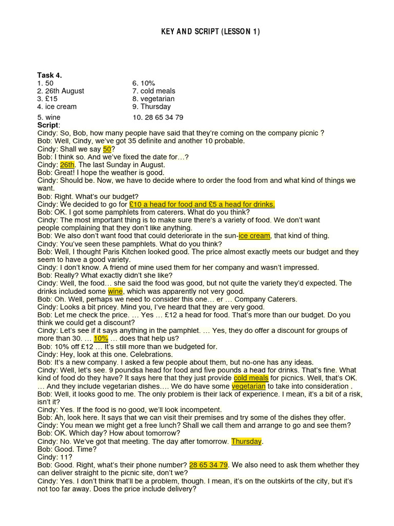 Key Lesson 1 Task 4 7 | PDF