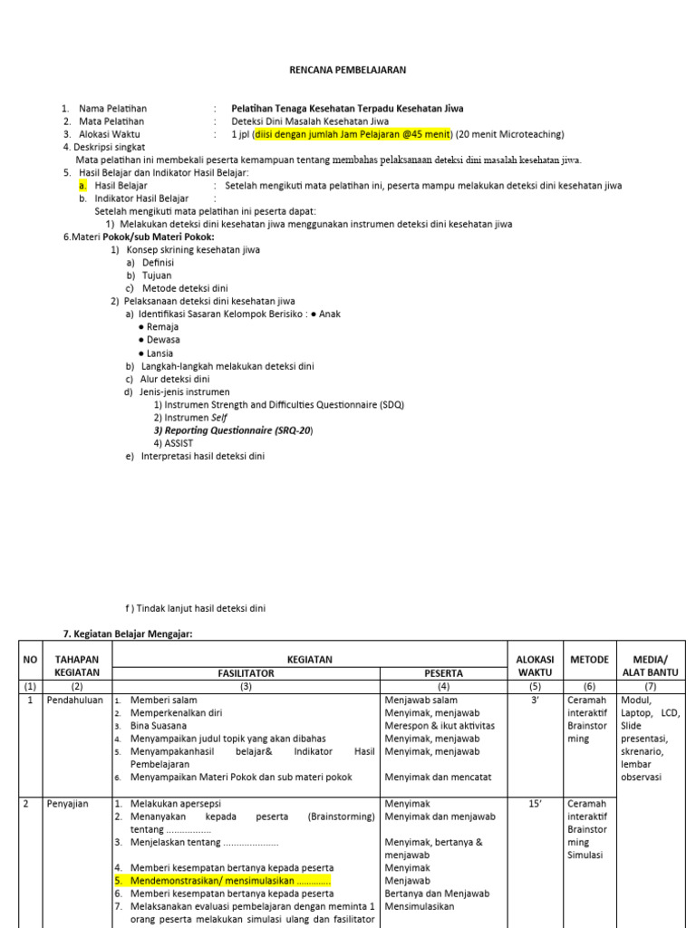 2.c. Format RP Microteaching DG Ranah Psikomotor | PDF