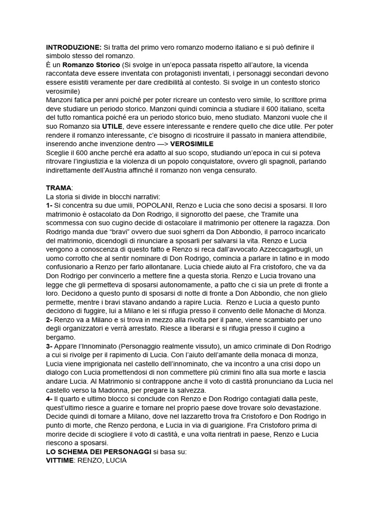 I Promessi Sposi | PDF