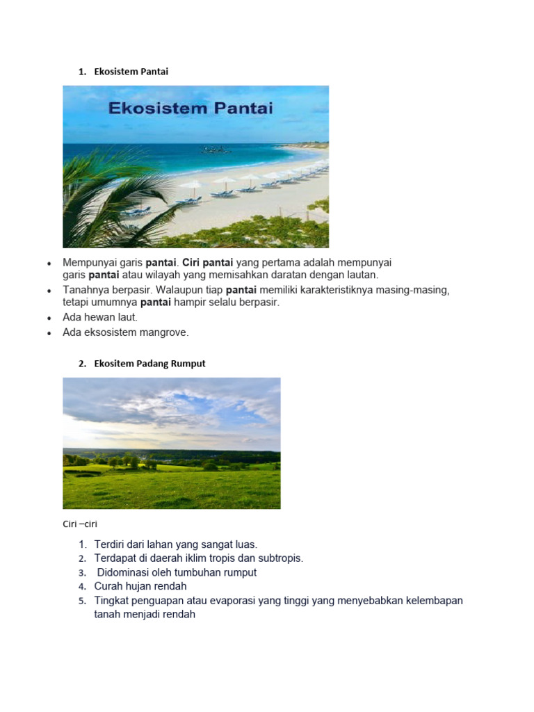 Macam Macam Keanekaragaman Ekosistem | PDF