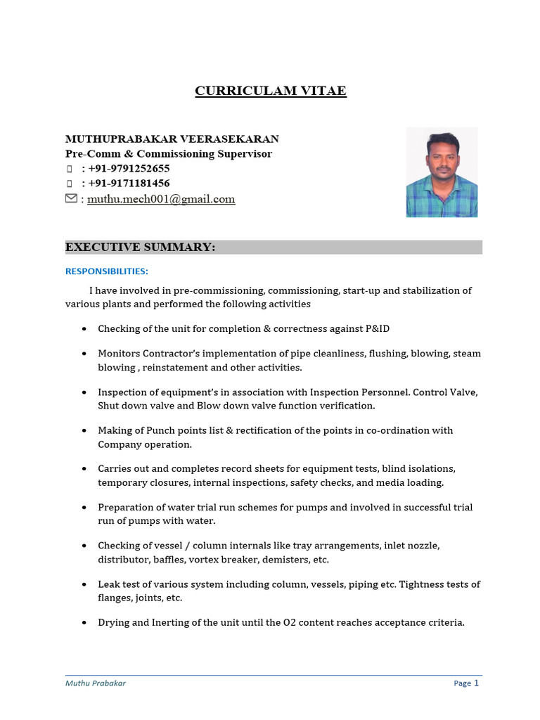 Muthu Pre-Com CV | PDF