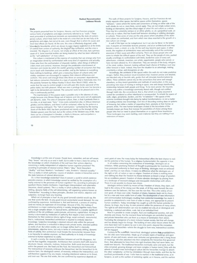 Radical - Reconstruction Walls pp13 32 | PDF