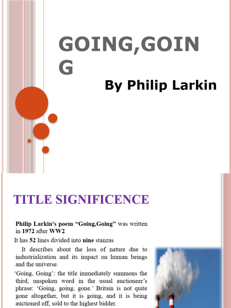 Going, Going 1 | PDF | Ecocriticism | Nature