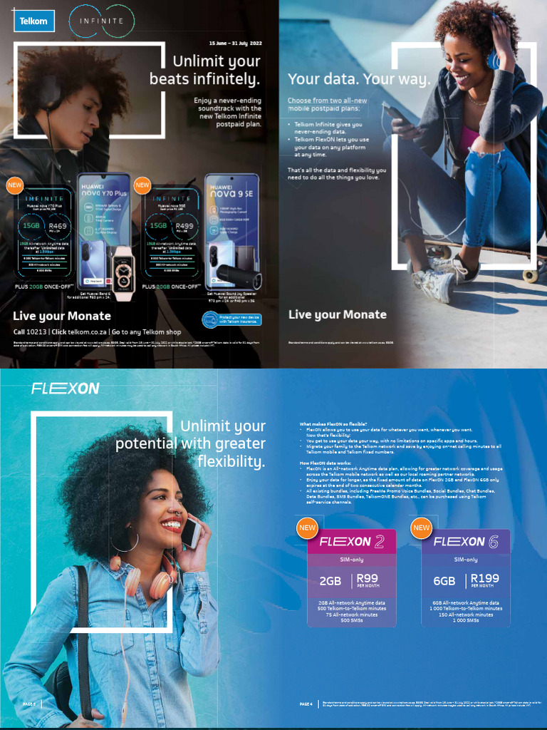 Telkom July 2022 Mobile Deals Catalogue | PDF | Roaming | Consumer ...