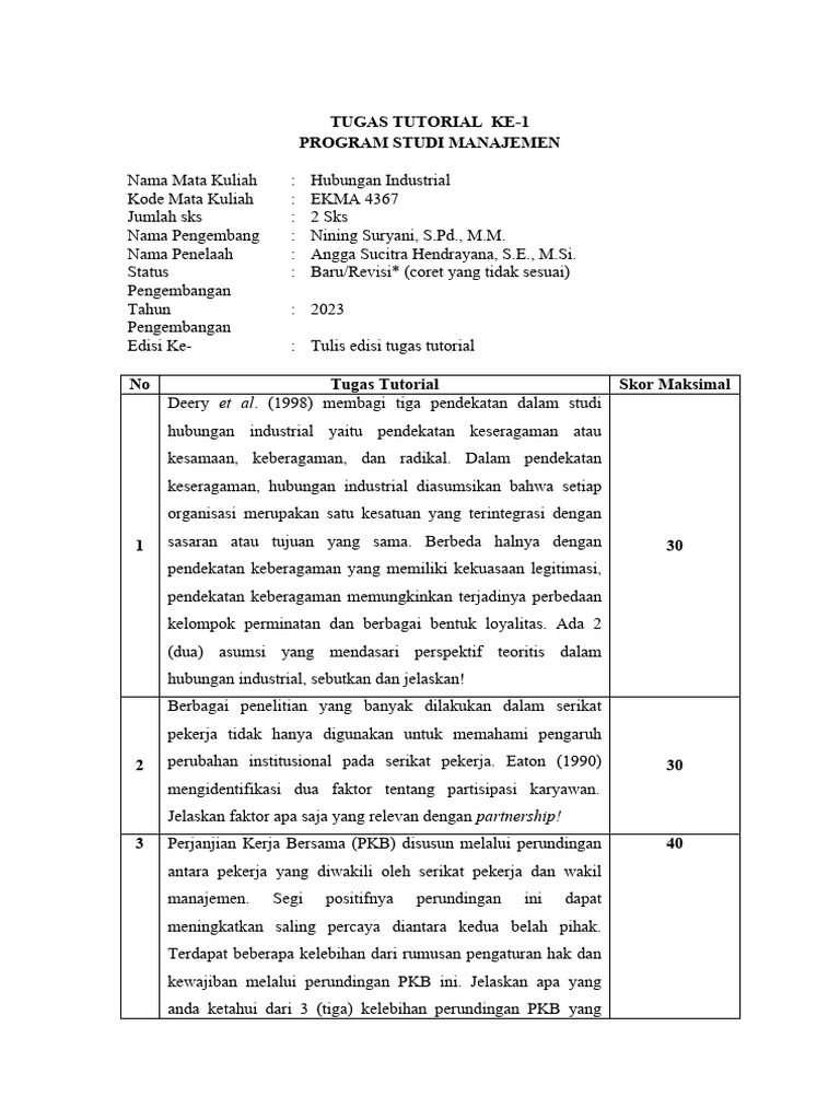 Tugas Tutorial 1 | PDF