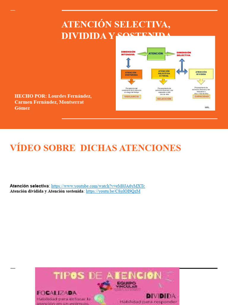 Copia De Atención Selectiva Dividida Y Sostenida Pdf
