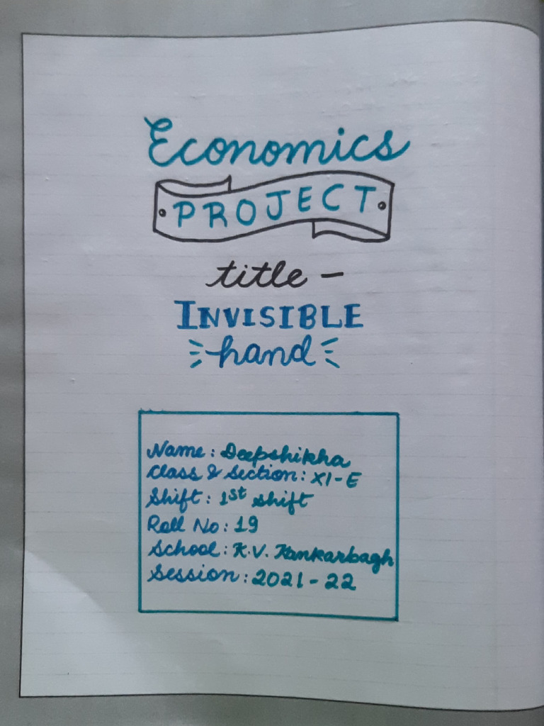 Economics Project Work | PDF