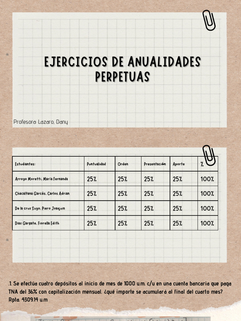 Ejercicios de Finanzas y Amortización | PDF