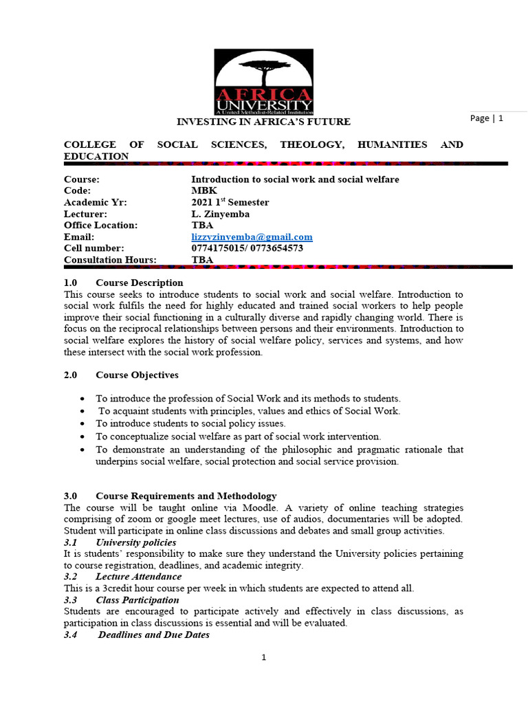 MBK Intro To Social Work and Social Welfare | PDF | Social Work | Welfare