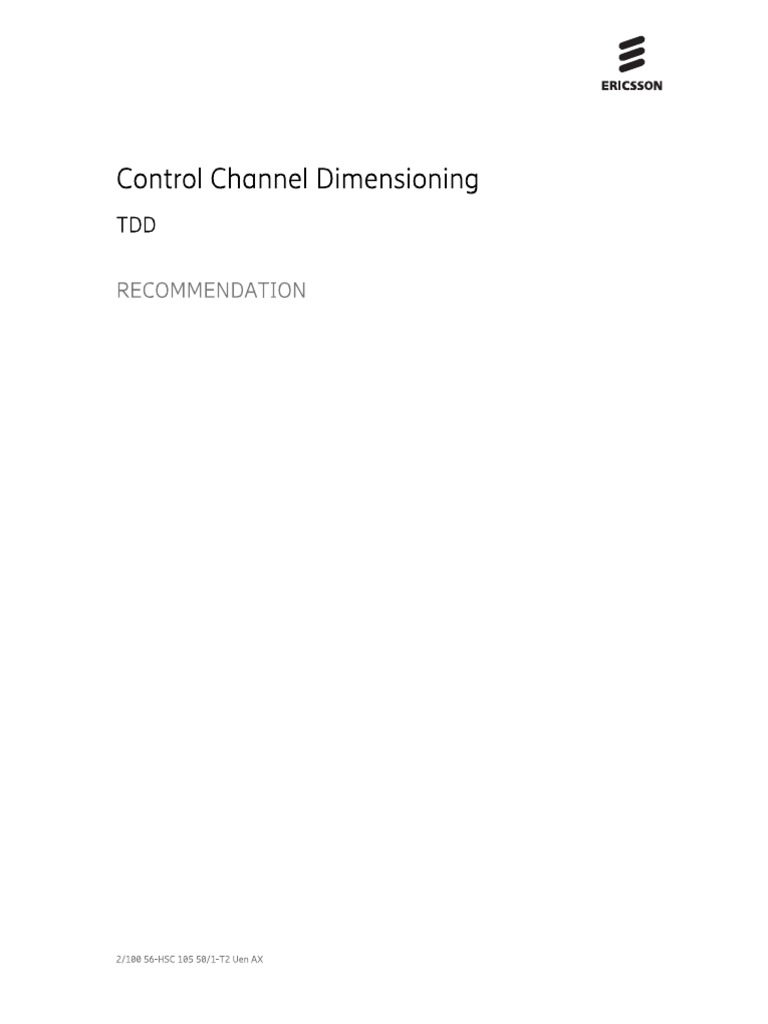 Control Channel Dimensioning TDD | PDF