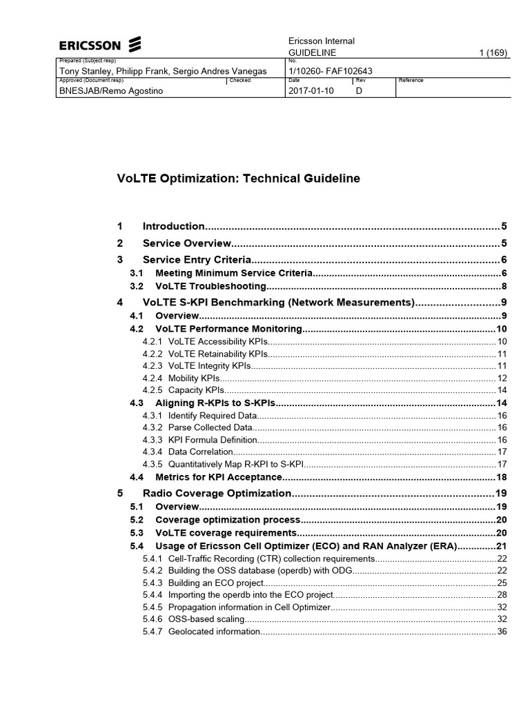 VoLTE Optimization Technical Guideline | PDF | Troubleshooting | Performance Indicator