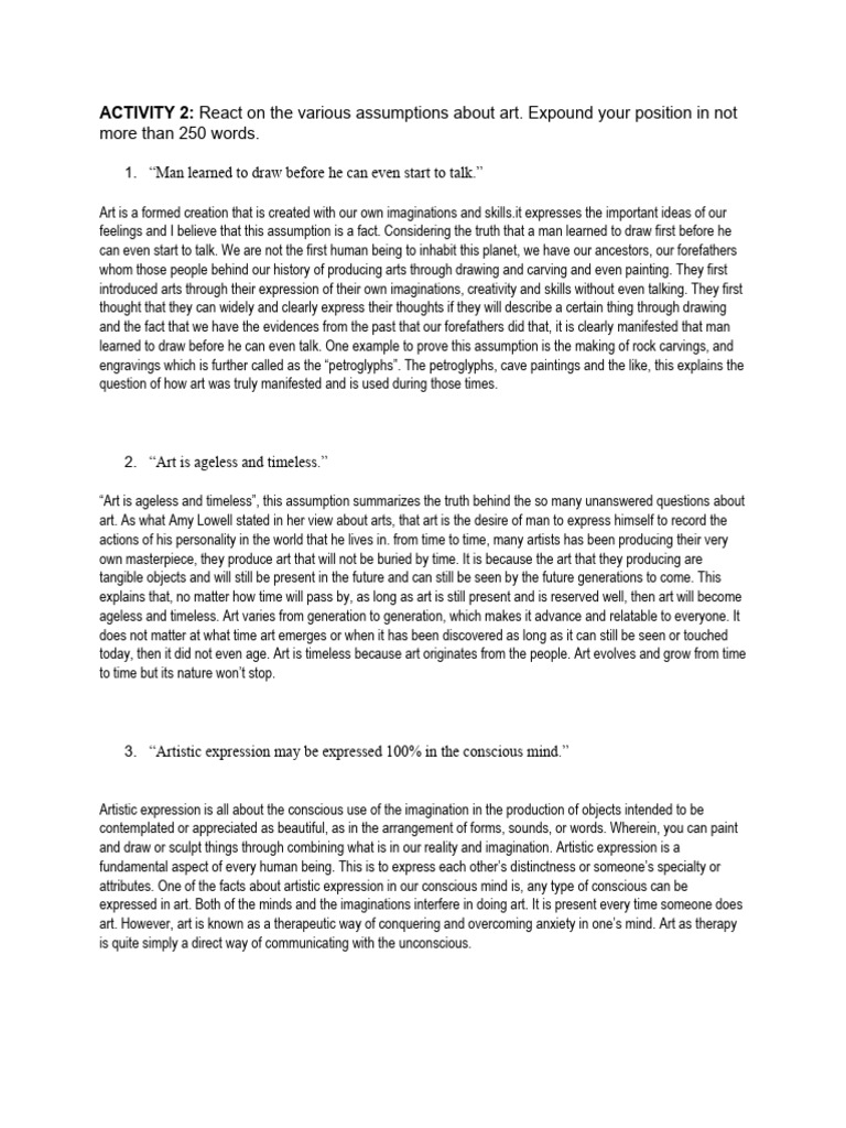 Art App Activity 2 | PDF