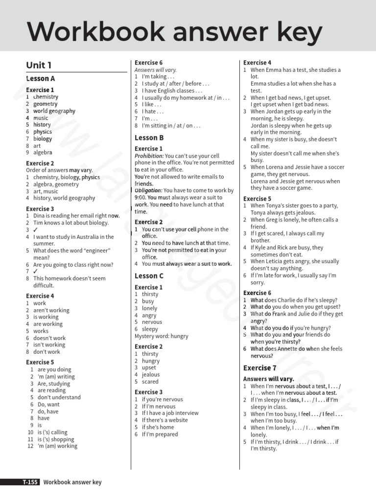 Four Corners 3 SB Answer Key 2nd Edition WWW Languagecentre Ir | PDF