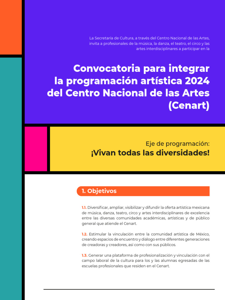 Conv Convocatoria para Integrar La Programacion Artistica 2024 Del ... Conv Convocatoria para Integrar La Programacion Artistica 2024 Del ...