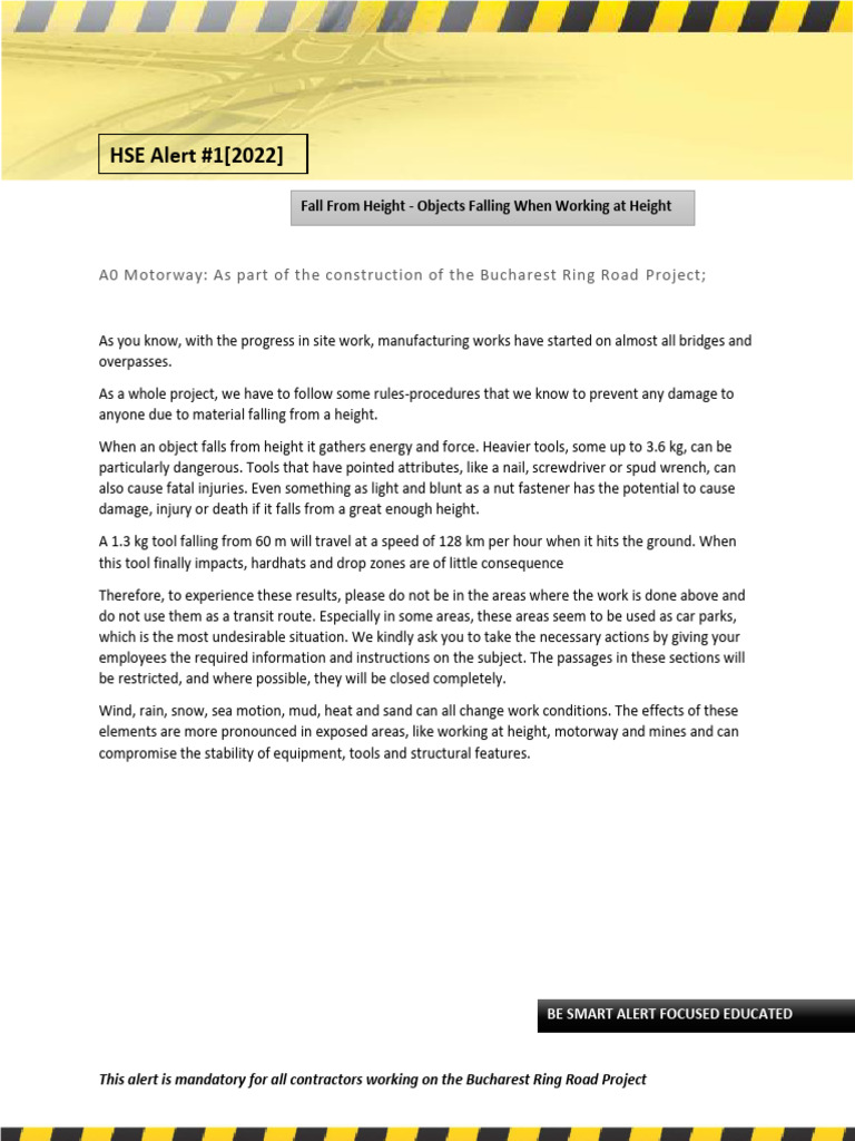 HSE Alert #1 (2022) | PDF