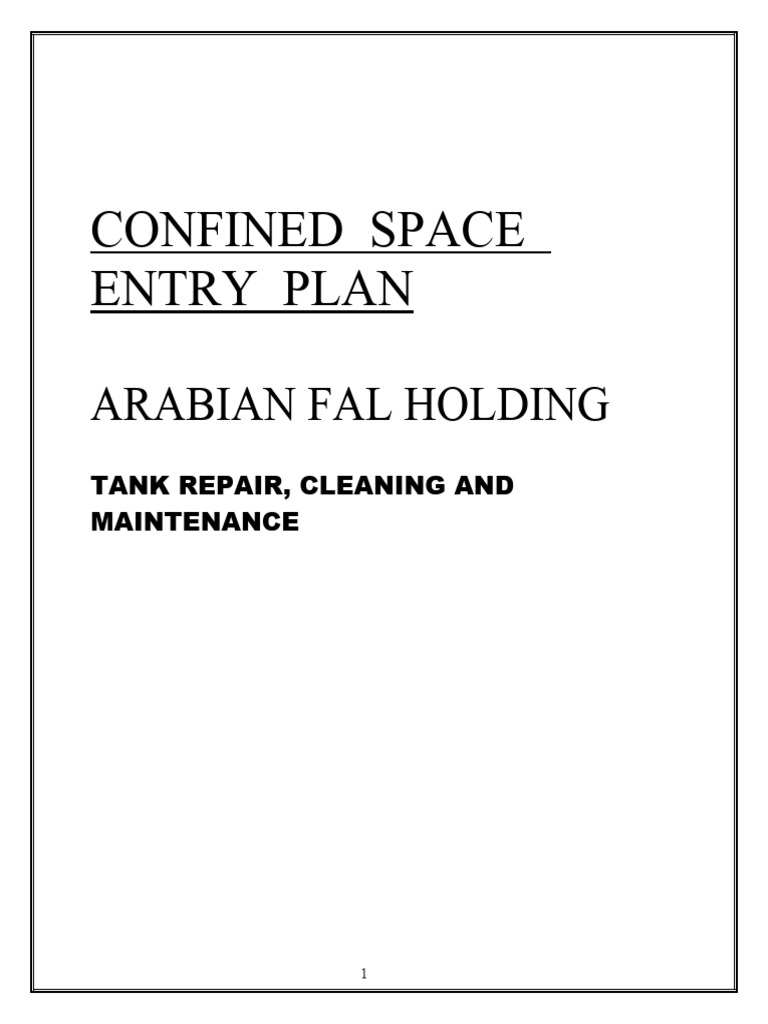 Confined Space Entry Pdf