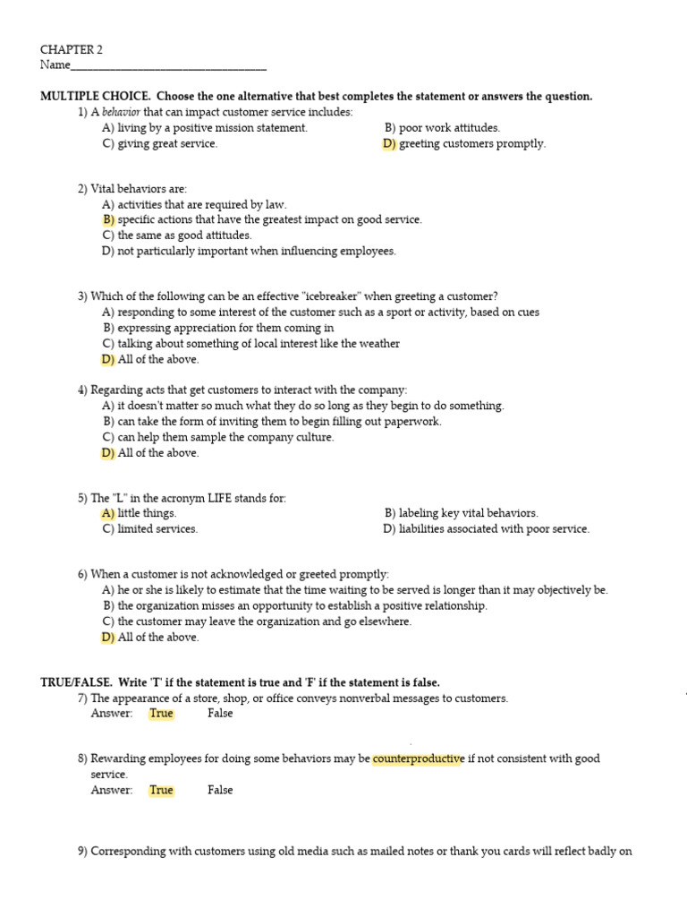 Chapter 2 Tutorial | PDF
