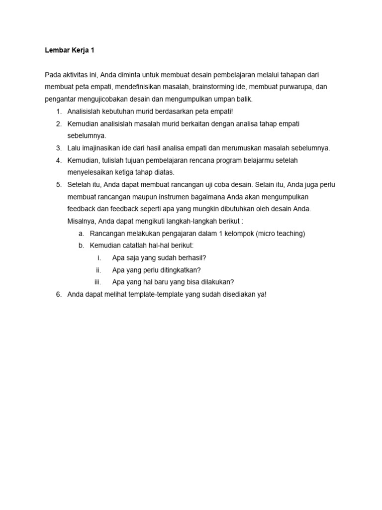 Lembar Kerja Sesi 1 | PDF