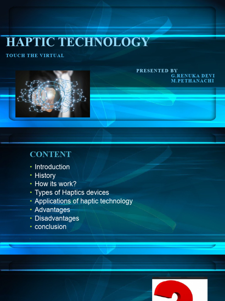 Haptic Technology | PDF | Cognitive Science | Human–Computer Interaction