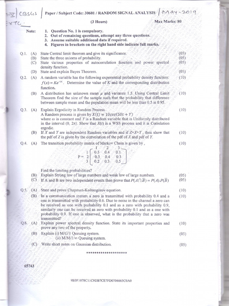 PYQ May 2019 RSA | PDF