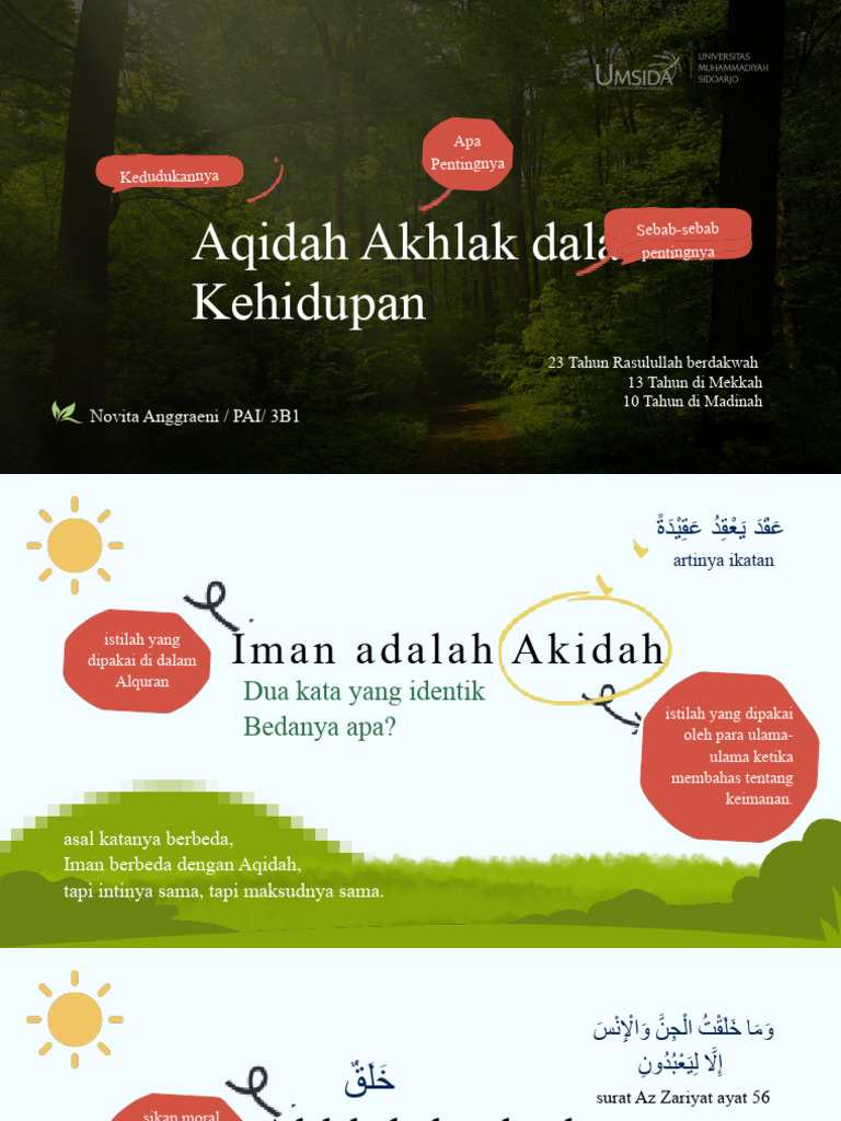 Tugas - AQIDAH AKHLAK Dalam Kehidupan - Novita Anggraeni PAI (3B1) | PDF