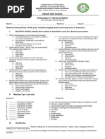 SUMMATIVE TEST-PerDev. | PDF | Self | Self Concept