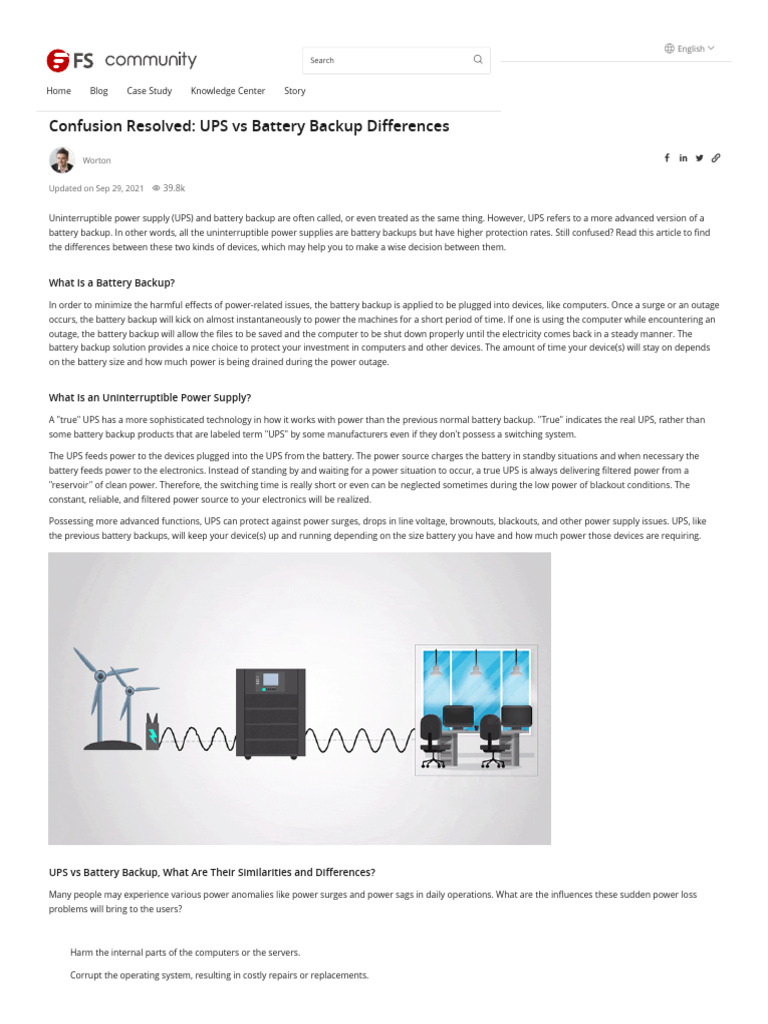 UPS Vs Battery Backup, What Are Their Differences - FS Community | PDF