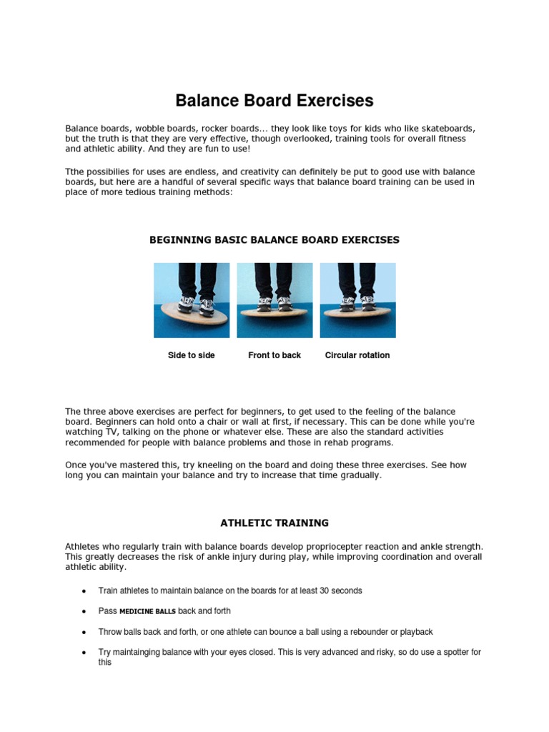 (BAL) Balance Board Exercises 2 | PDF | Recreation | Physical Exercise