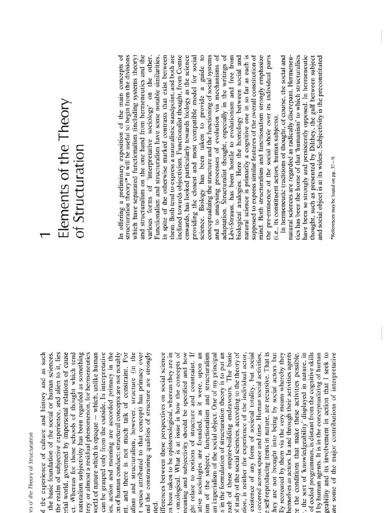 Giddens, Anthony. The Constitution of Society-Outline of A Theory of ...