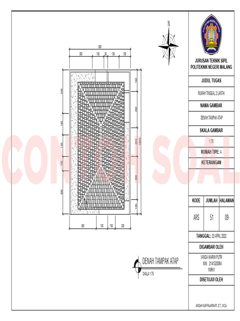 Contoh Gambar Kerja Atap | PDF