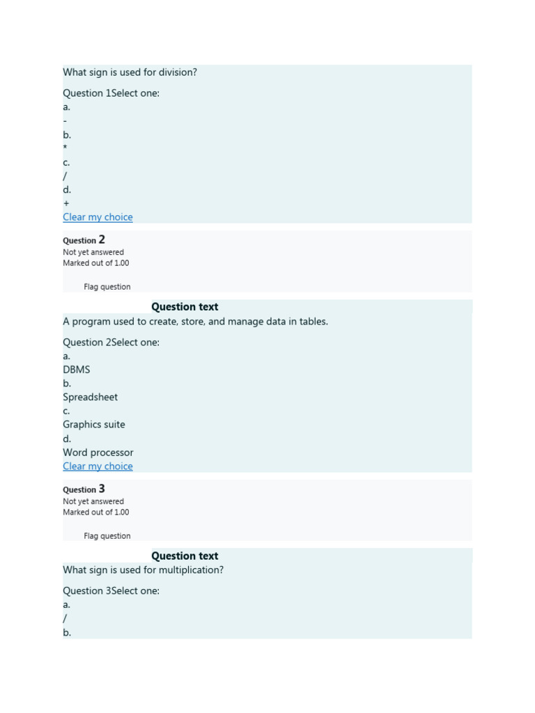 Grade 4 ICT Quiz Questions | PDF