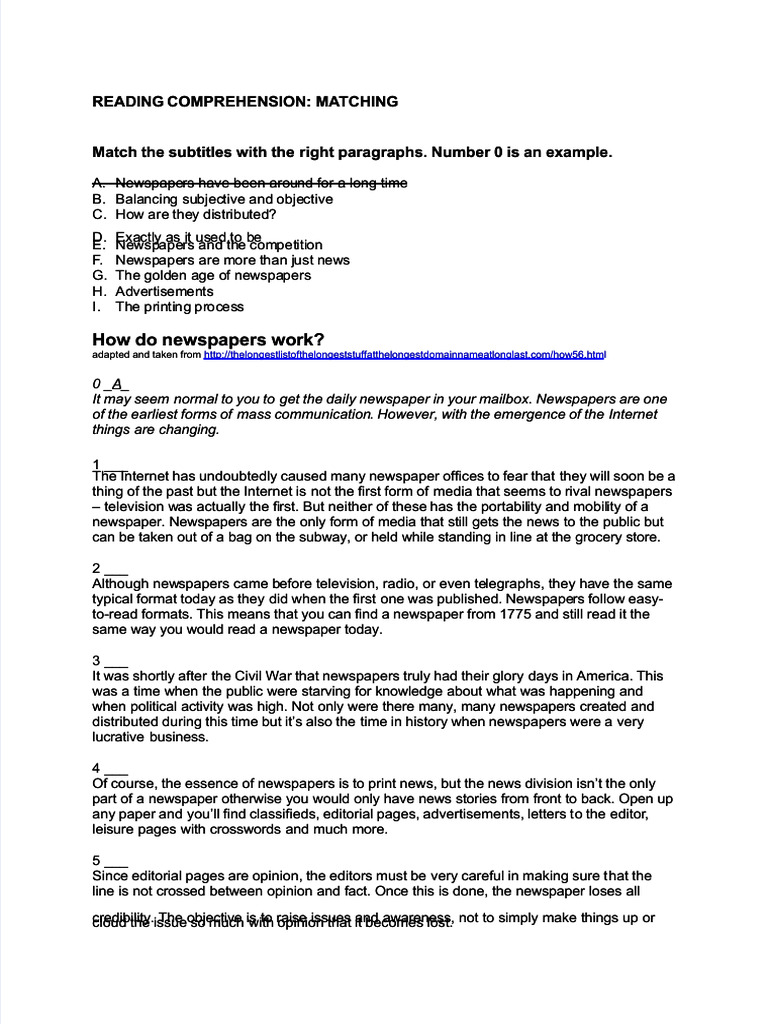 Module 4 Reading Comprehension | PDF