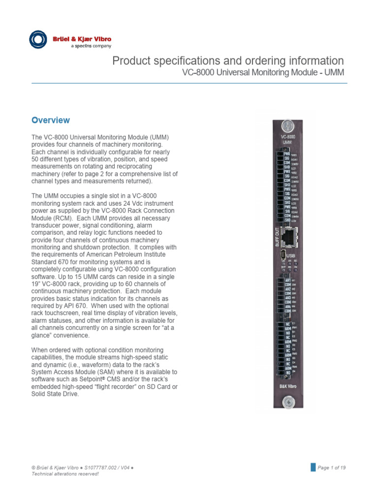 VC-8000 Rack UMM Spec S1077787002 V04 en | PDF