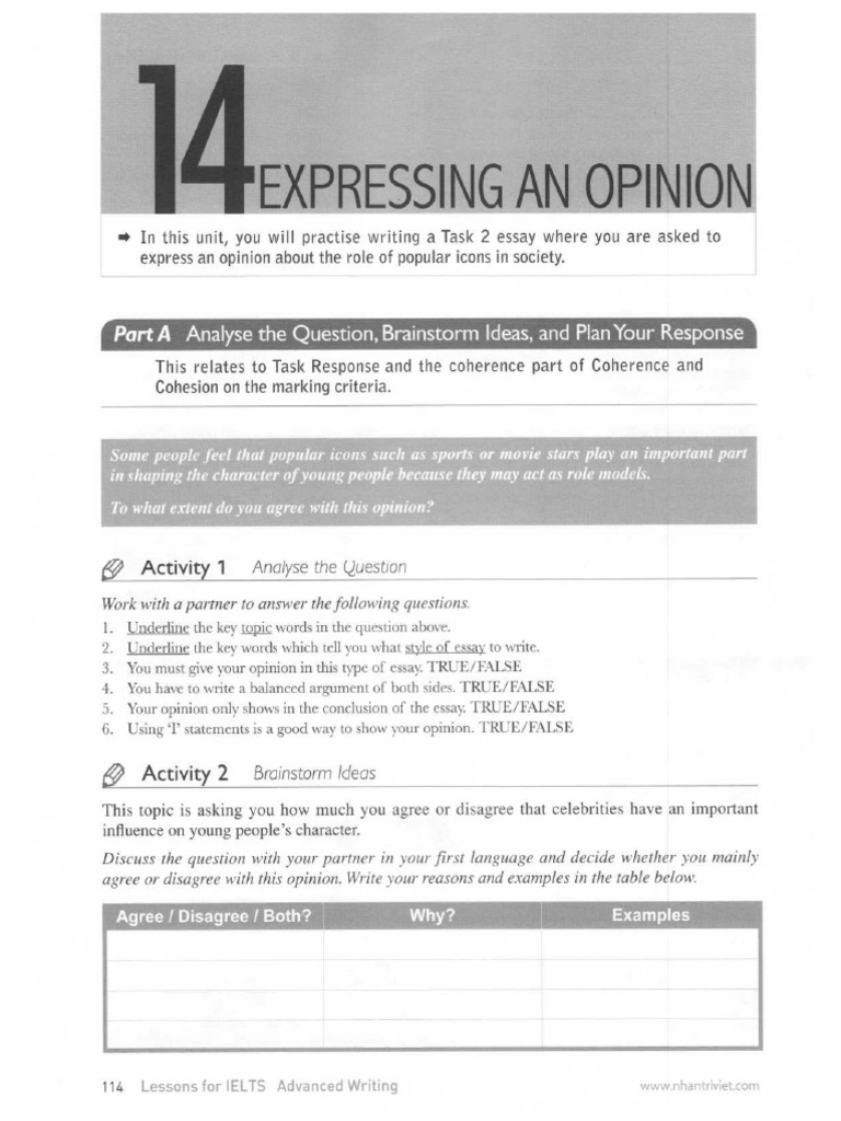 Writing-Express An Opinion | PDF